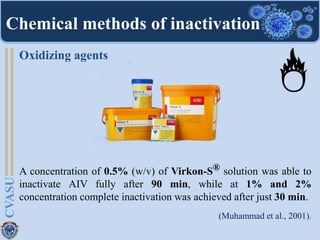 Inactivation of Avian Influenza Viruses by Chemical Agents and Physical ...