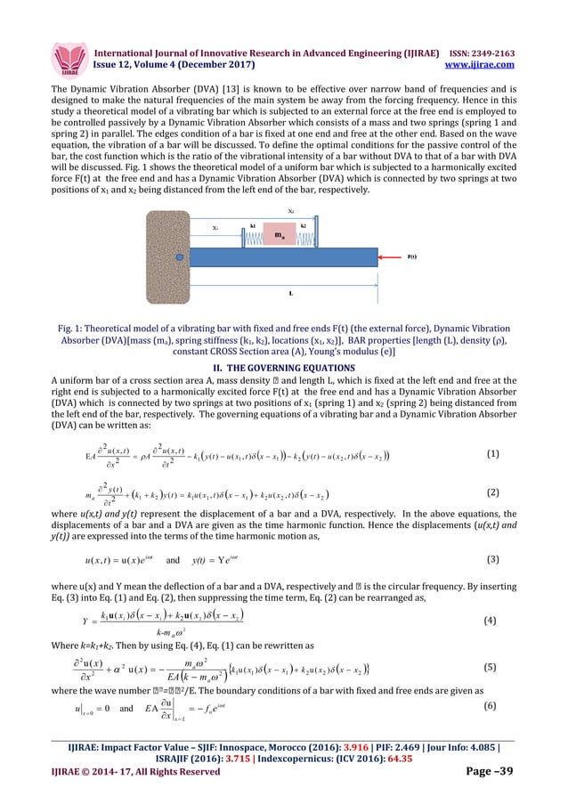 DESIGN PARAMETERS OF A DYNAMIC VIBRATION ABSORBER WITH TWO SPRINGS IN ...