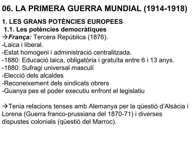 06. primera guerra mundial ipb | PPT