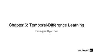 Reinforcement Learning 6. Temporal Difference Learning | PDF