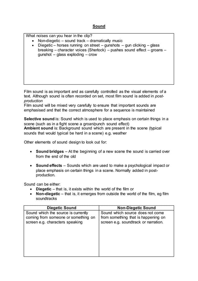 sound notes sheet | PDF
