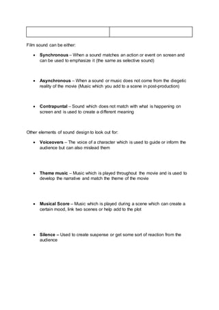 sound notes sheet | PDF
