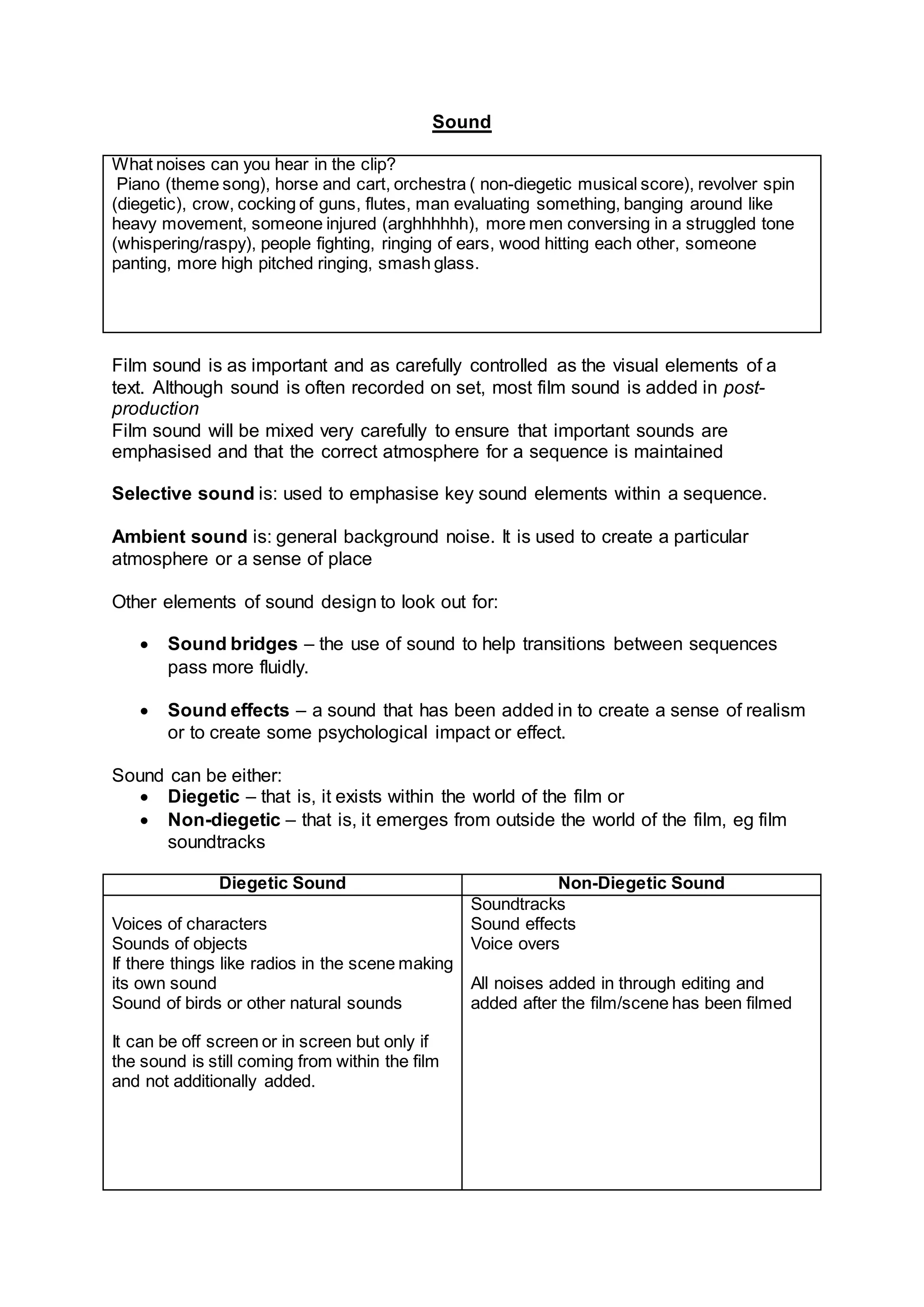 different types of sound | DOCX