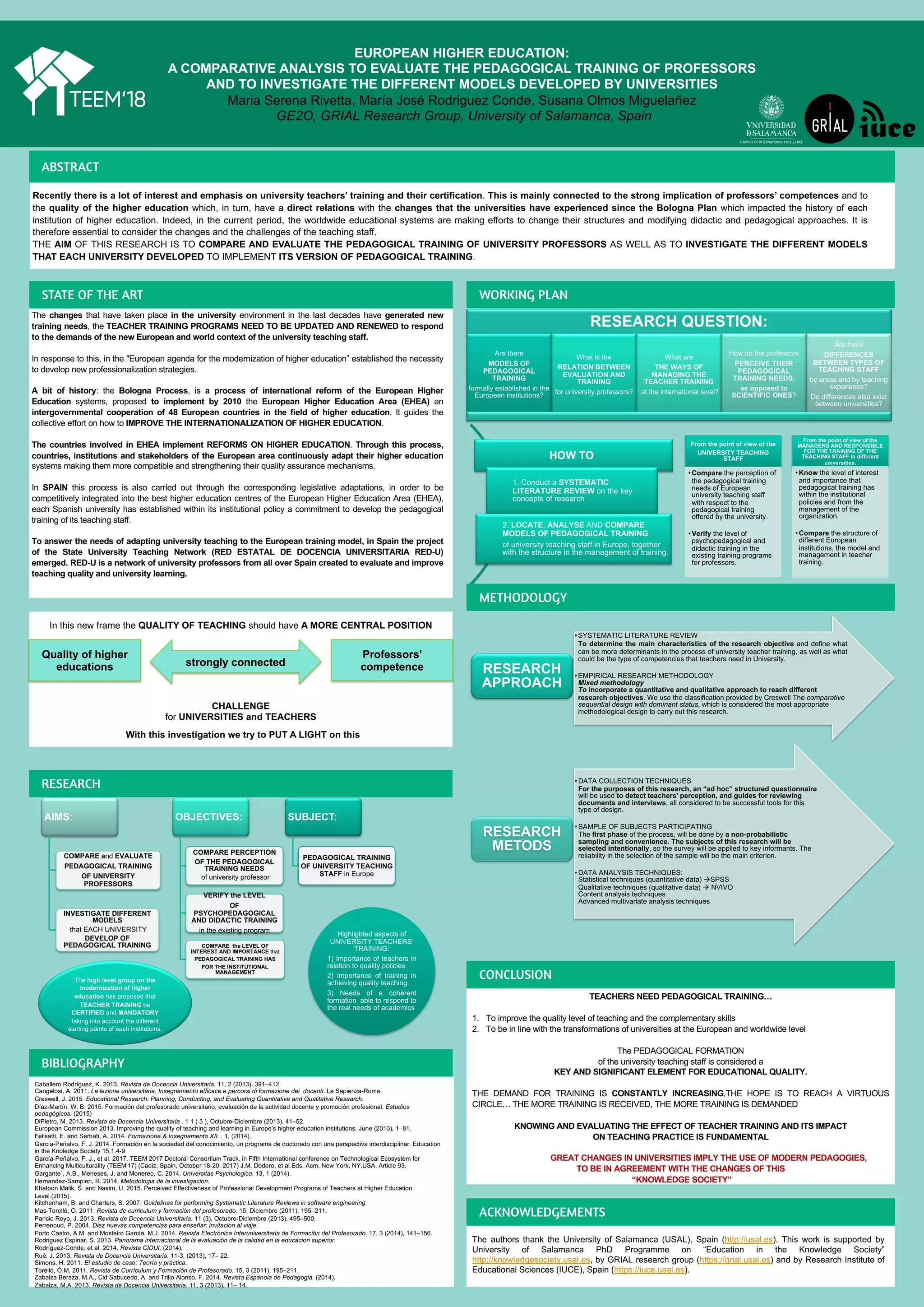 Poster: European Higher Education: a comparative analysis to evaluate ...