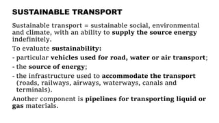 SUSTAINABILITY - TRANSPORT | PPTX