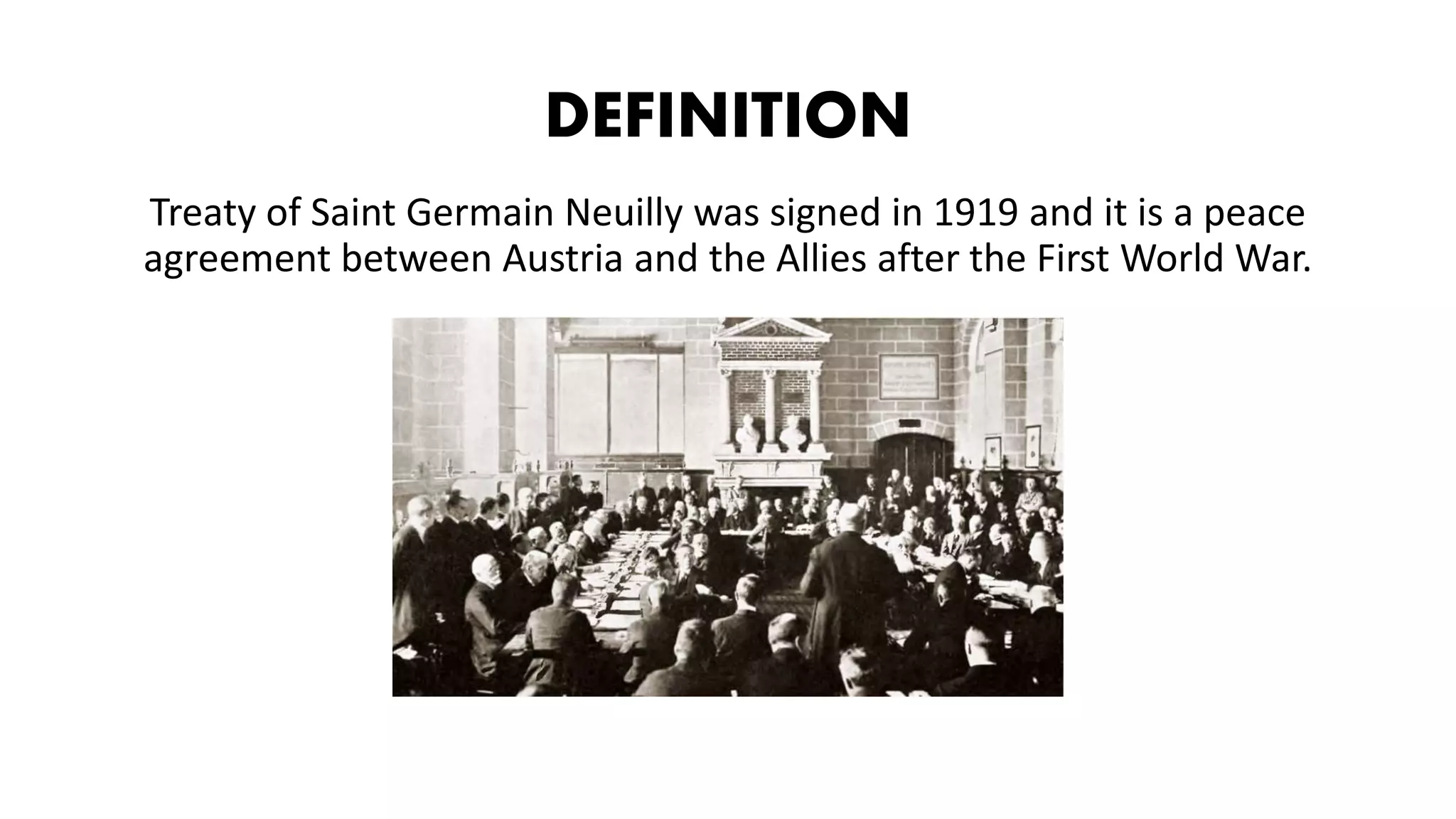 REVISION IGCSE CAMBRIDGE HISTORY: TREATY OF SAINT-GERMAINE | PPTX