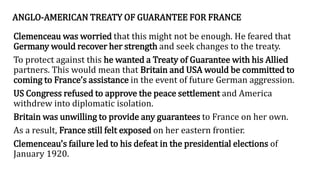 HISTORY IGCSE CONTENT - 20TH CENTURY OPTION - FAIRNESS OF THE TREATIES ...