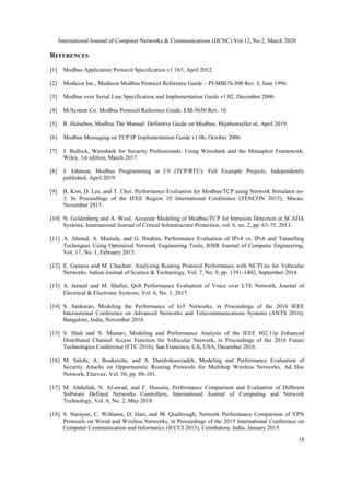PERFORMANCE EVALUATION OF MODBUS TCP IN NORMAL OPERATION AND UNDER A ...