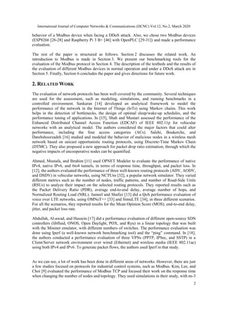 PERFORMANCE EVALUATION OF MODBUS TCP IN NORMAL OPERATION AND UNDER A DISTRIBUTED DENIAL OF ...