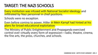 HISTORY IGCSE CONTENT - 20TH CENTURY OPTION - DEPTH STUDY GERMANY: THE ...