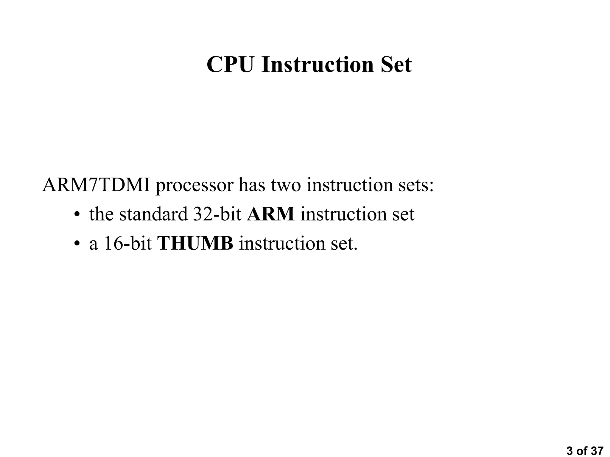 06. thumb instructions | PPT | Operating Systems | Computer Software and Applications