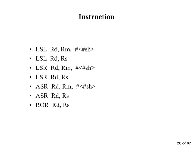 06. thumb instructions | PPT | Operating Systems | Computer Software ...