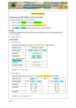 Pertemuan 6 bab 1 nilai mutlak revisi | PDF