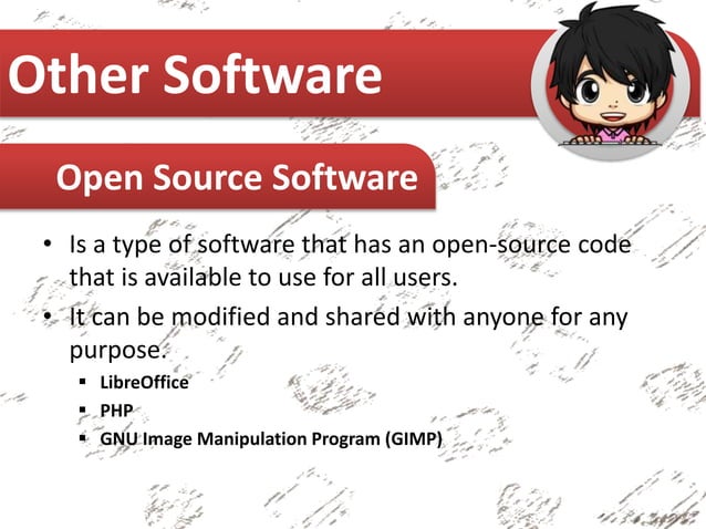 Parts of Computer (software) | PPTX | Operating Systems | Computer Software and Applications