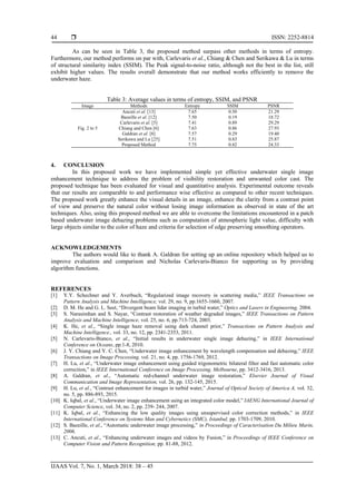 A Fusion Based Visibility Enhancement of Single Underwater Hazy Image | PDF | Photo Editing ...