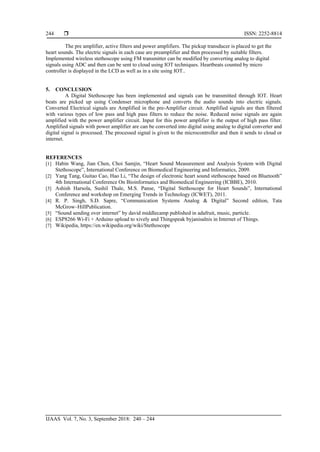 Design of an IOT based Online Monitoring Digital Stethoscope | PDF