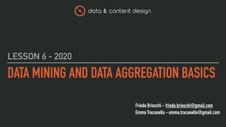 Data mining and data aggregation basics | PDF