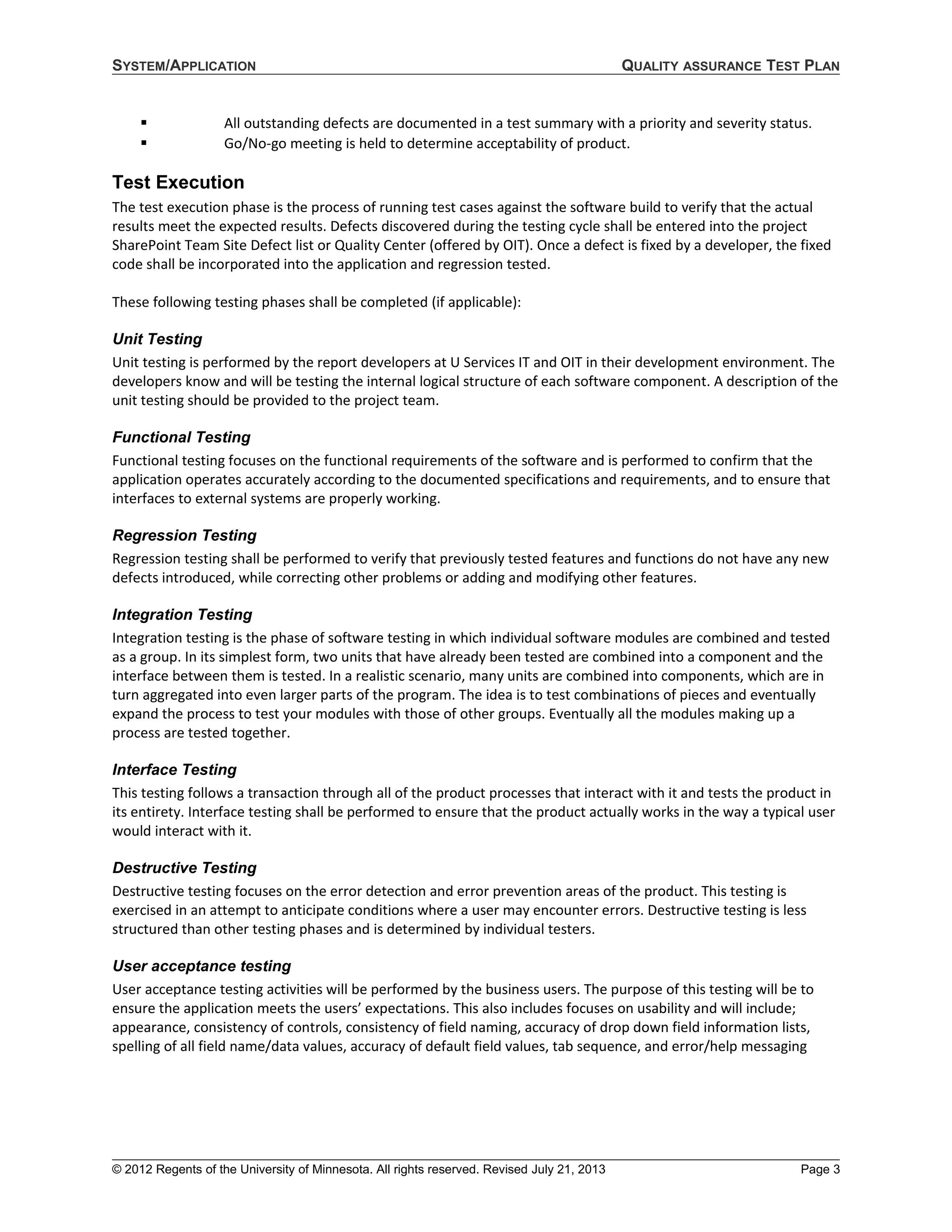 06 template test plan | PDF