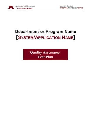 06 template test plan | PDF