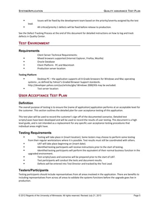 06 template test plan | PDF