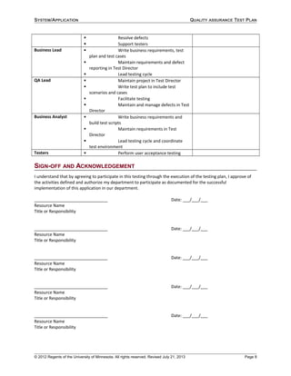 06 template test plan | PDF