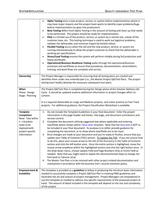 06 template test plan | PDF