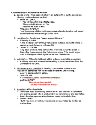 06-21-20, Proverb 3;21-35 and James 3;13-18, Two Types of Wisdom | PDF