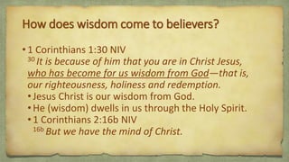 06-21-20, Proverb 3;21-35 and James 3;13-18, Two Types of Wisdom | PDF
