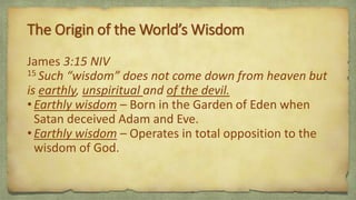 06-21-20, Proverb 3;21-35 and James 3;13-18, Two Types of Wisdom | PDF