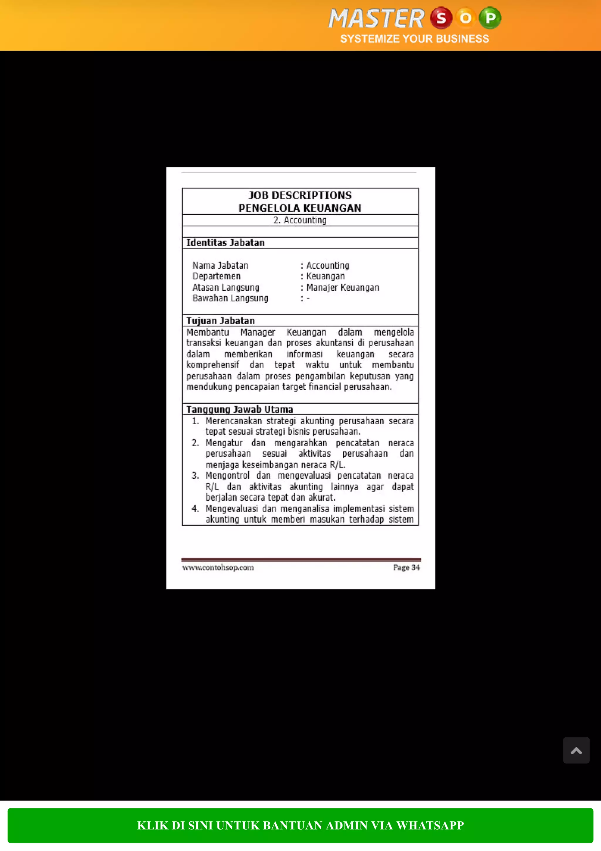 #06. Contoh SOP Keuangan dan Accounting - Master SOP | PDF