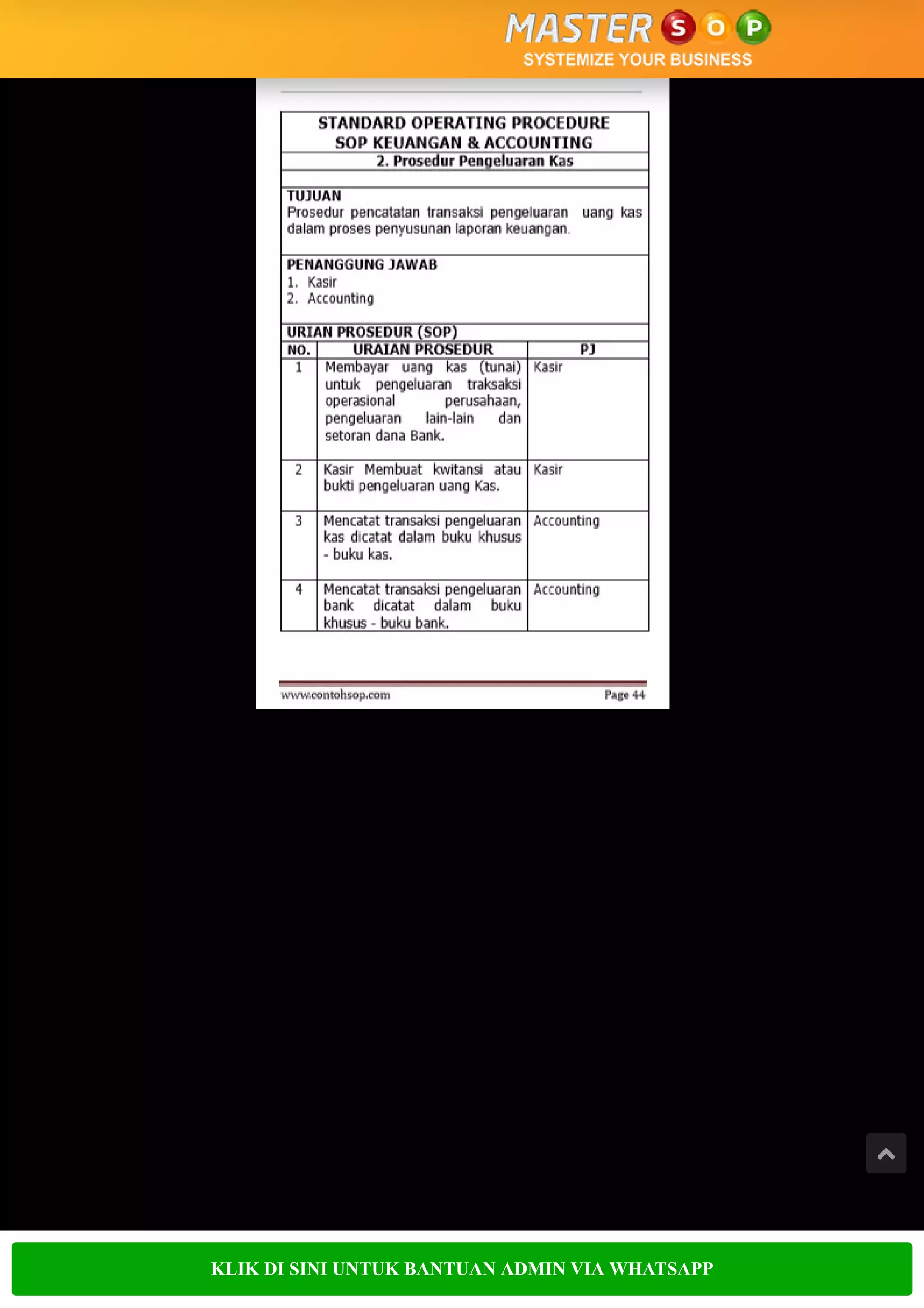 #06. Contoh SOP Keuangan dan Accounting - Master SOP | PDF