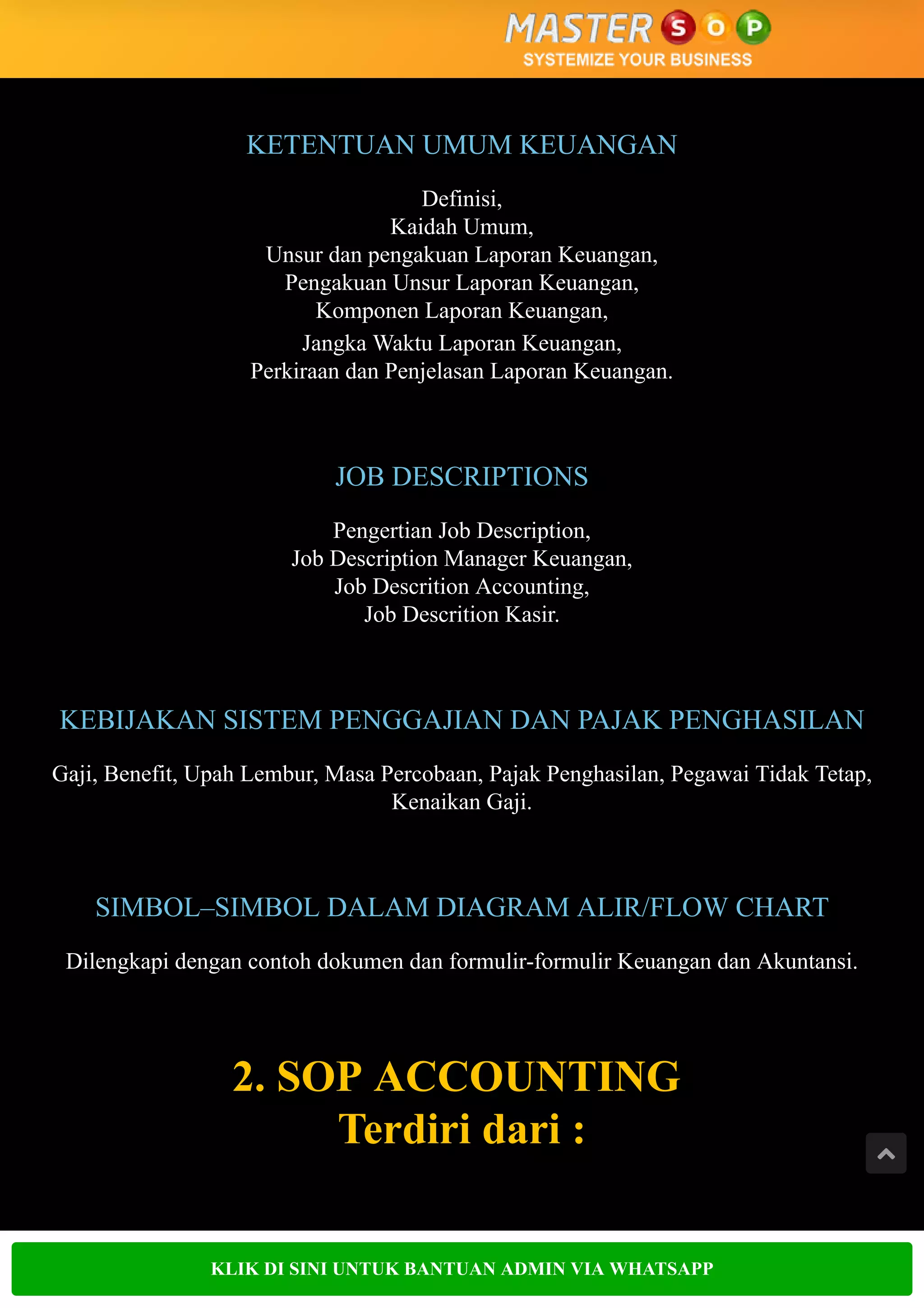 #06. Contoh SOP Keuangan dan Accounting - Master SOP | PDF