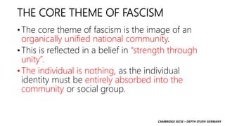DEPTH STUDY GERMANY: FASCISM - AN INTRODUCTION TO THE IDEOLOGY | PPTX