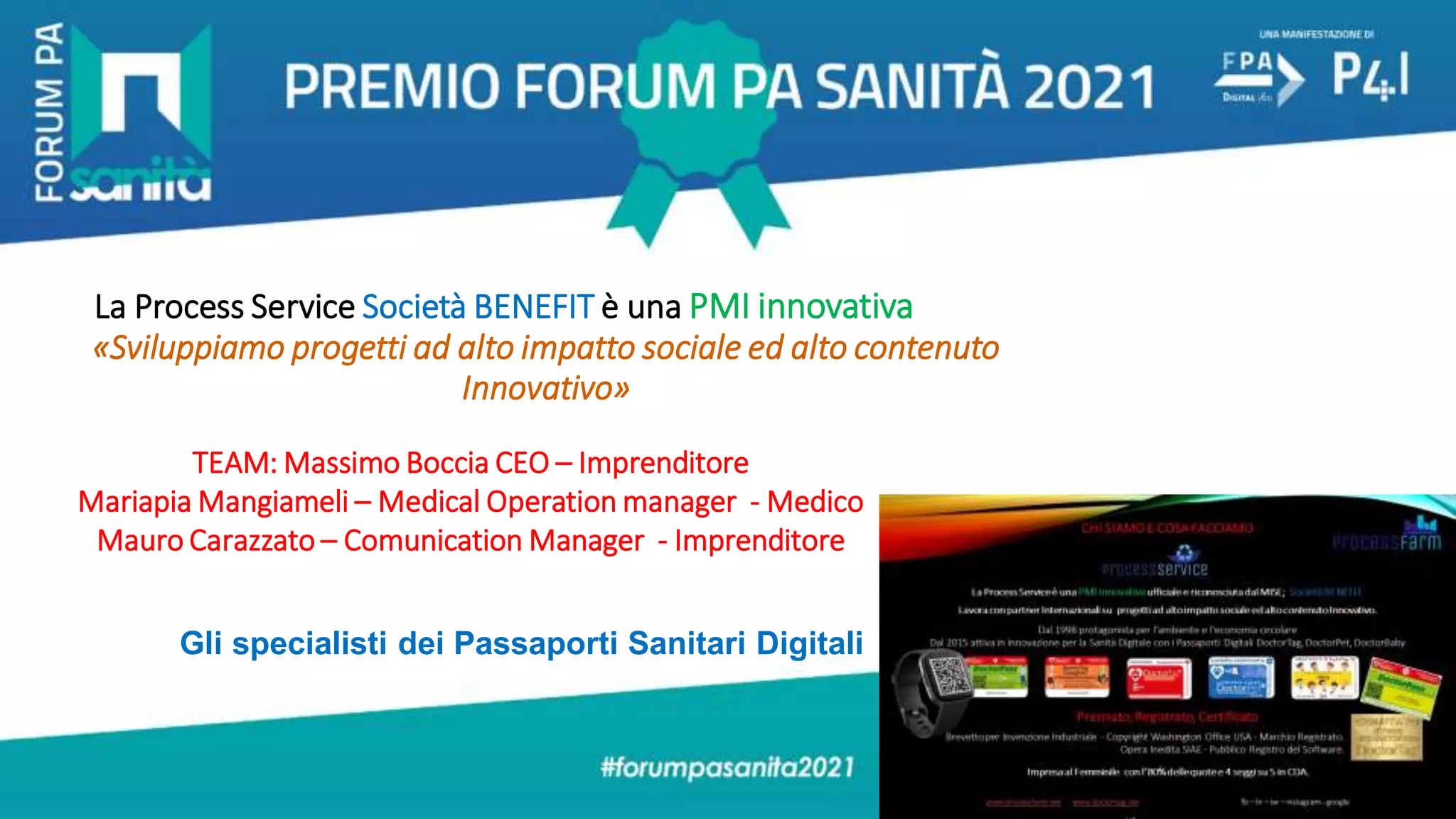 Doctor Pass - Premio FPA SANITA | PPT