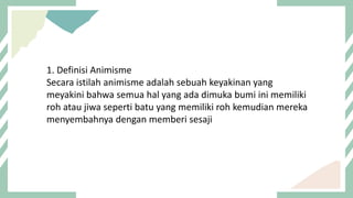 TEORI ANIMISME DAN MAGIS | PPTX