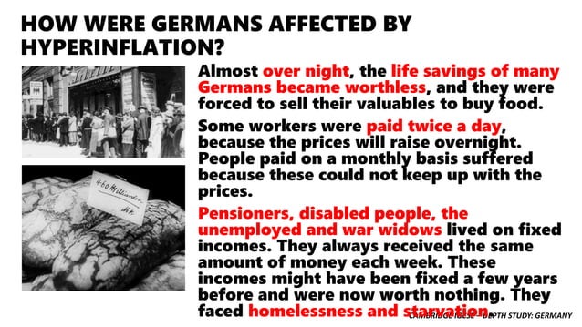 DEPTH STUDY GERMANY: WEIMAR REPUBLIC - 05. HYPERINFLATION | PPTX ...