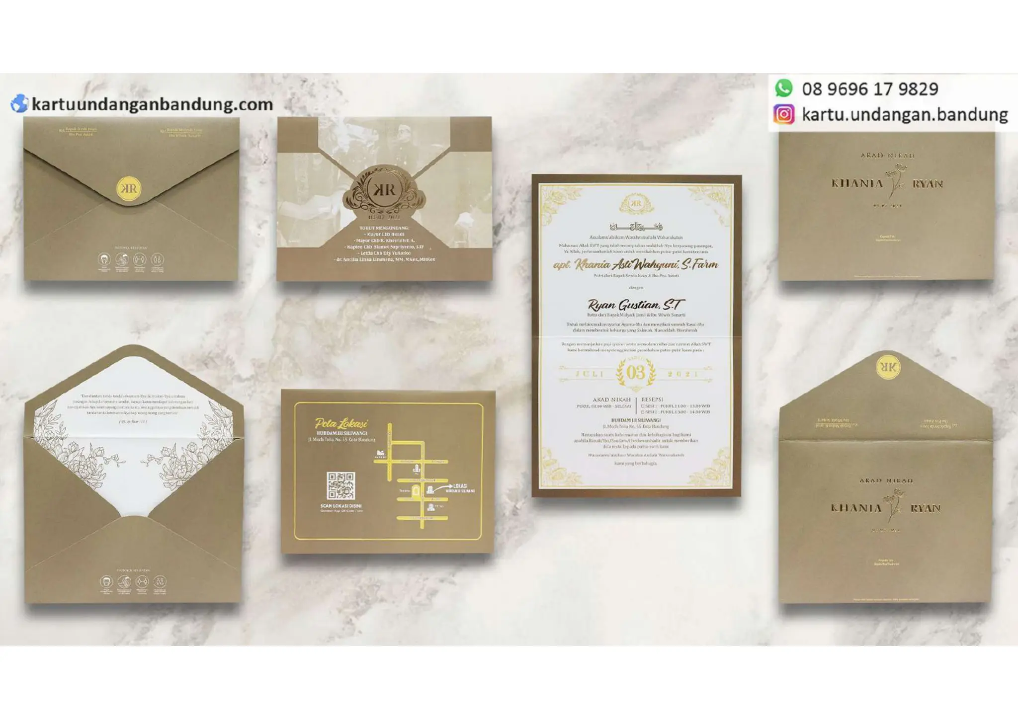 Kartu Undangan Softcover + Amplop Choco Coffe Elegant | PPT