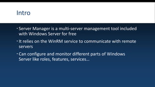 06. Manage servers with Server Manager - Windows Server 2022.pptx