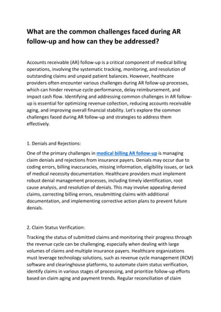 What are the common challenges faced during AR follow-up and how can ...