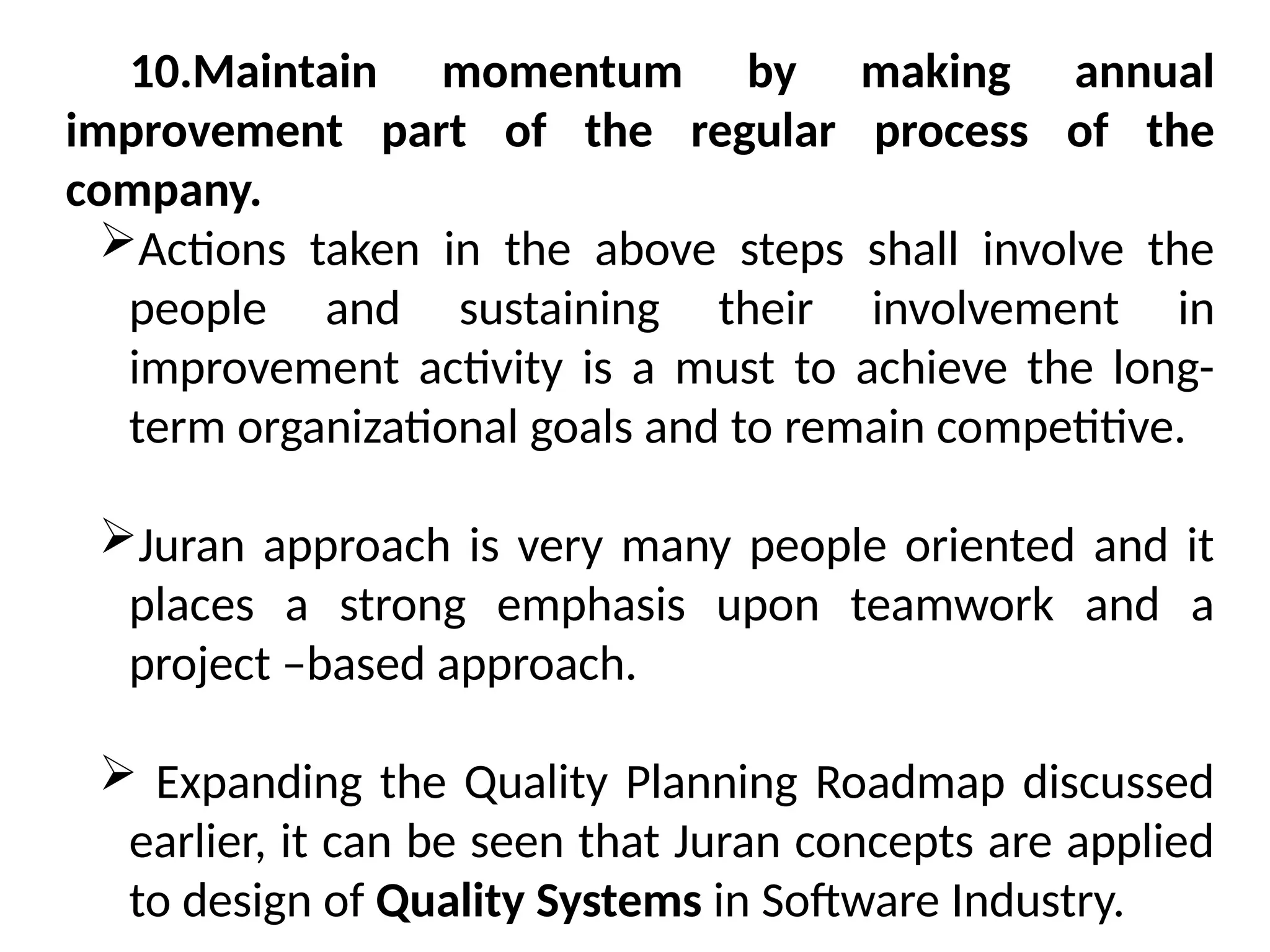 Total quality management by juran trilogy | PPTX