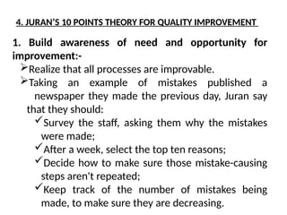 Total quality management by juran trilogy | PPTX