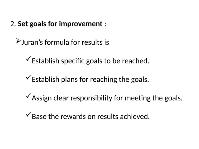 Total quality management by juran trilogy | PPT