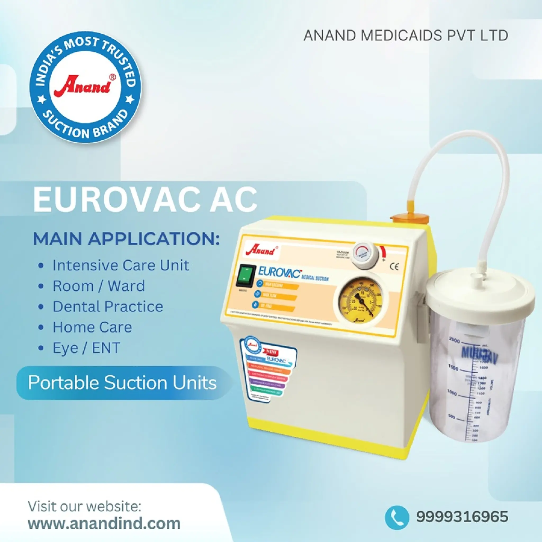 The EUROVAC Portable Suction Unit is designed | PDF