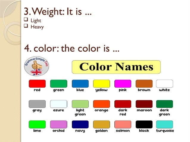 06. Describing Things Power Point For Speaking Class | PPTX