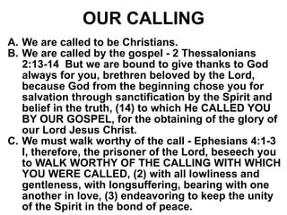 our calling | PPTX