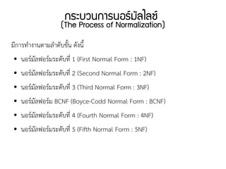06.2 logical database design [normalization] | PPT