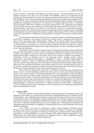 Educational innovation in elementary school: a bibliometric analysis | PDF