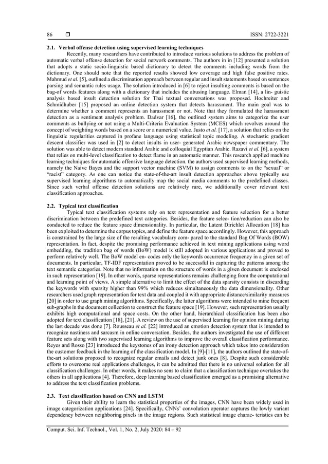 Insult detection using a partitional CNN-LSTM model | PDF