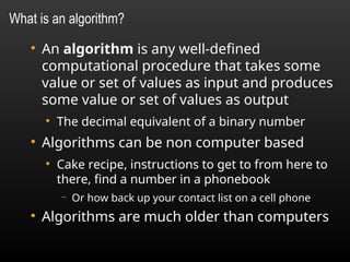 Presentation for the Introductory topic of Algorithms | PPT