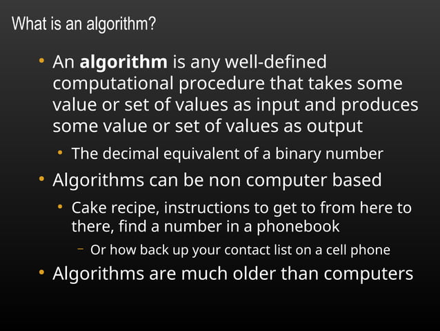 Presentation for the Introductory topic of Algorithms | PPT